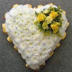 Massed Heart Design - Funeral Flowers Runcorn